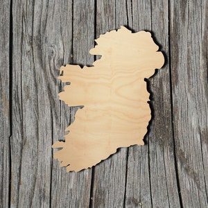Ireland Shape - Laser Cut Unfinished Wood Cutout Shapes - Always Check ...