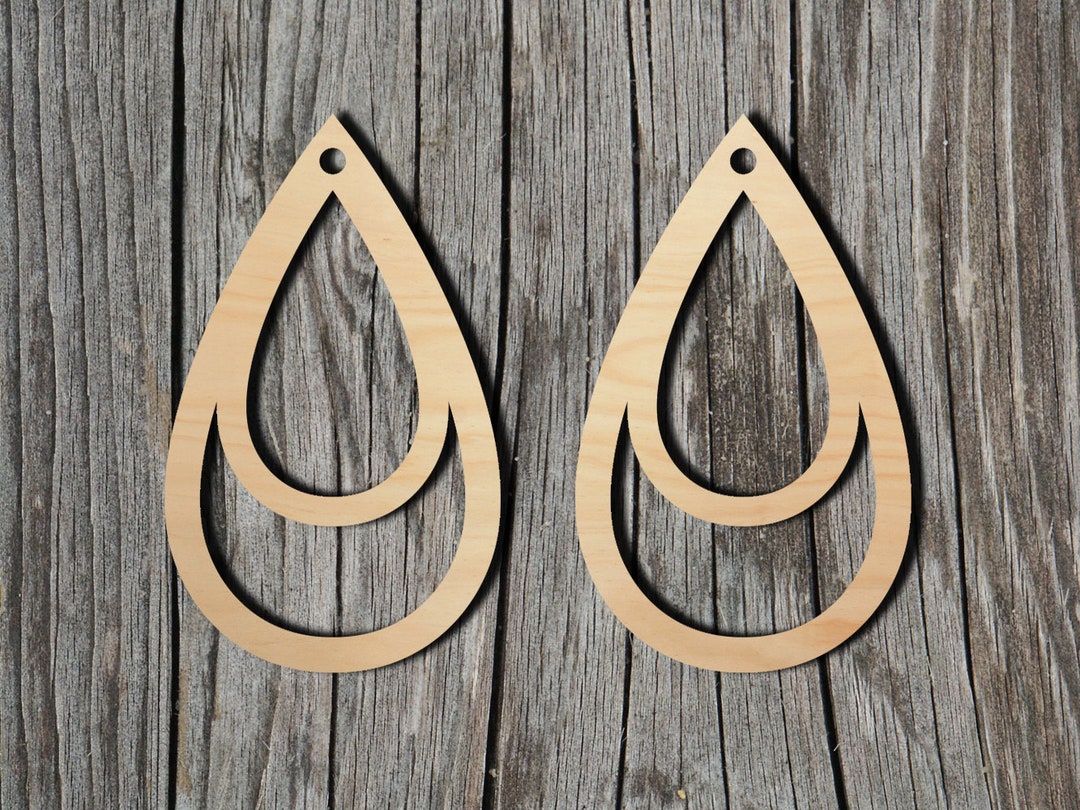 Earring Pair - Laser Cut Unfinished Wood Cutout Shapes - Always Check ...
