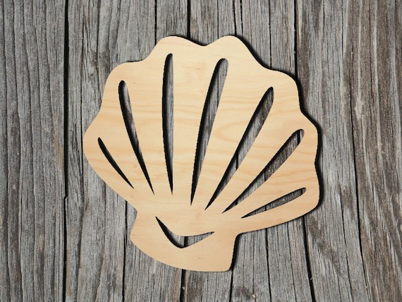 Shell Shape Laser Cut Unfinished Wood Cutout Shapes Always - Etsy