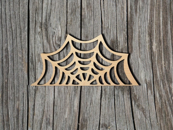 Spider Web Shape Laser Cut Unfinished Wood Cutout Shapes - Etsy