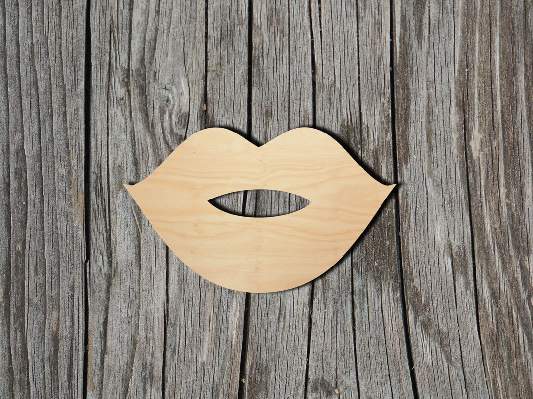 Lips Shape - Laser Cut Unfinished Wood Cutout Shapes - Always Check ...