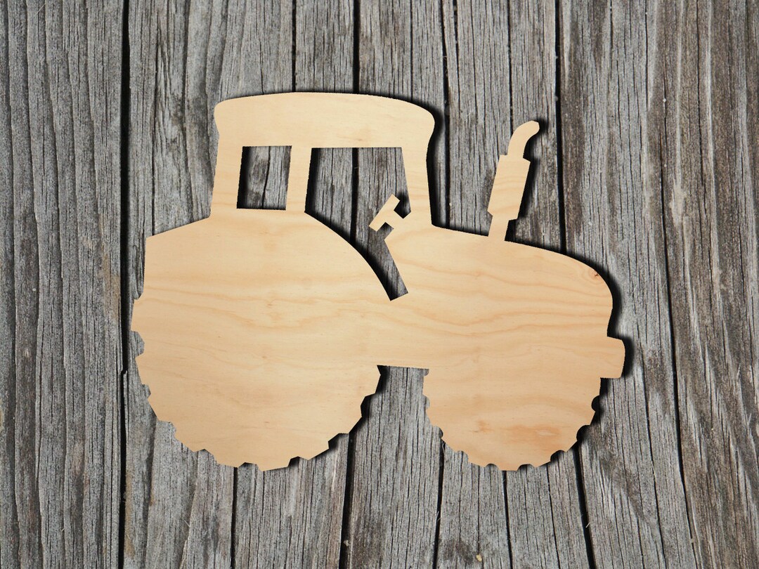 Tractor - Laser Cut Unfinished Wood Cutout Shapes - Always Check Sizes ...