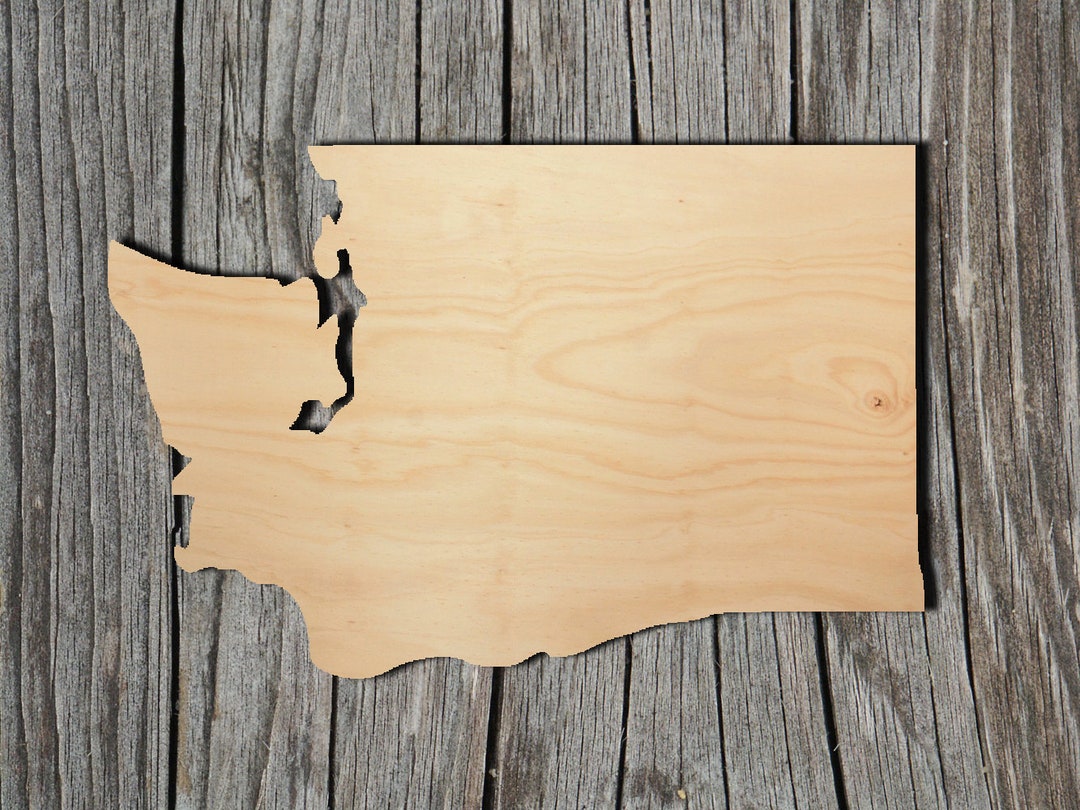 Washington State - Laser Cut Unfinished Wood Cutout Shapes - Always ...