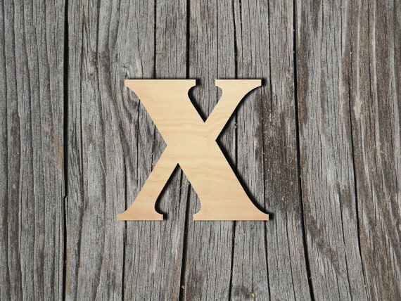 X Upper Case Letter Type 2 Laser Cut Unfinished Wood | Etsy