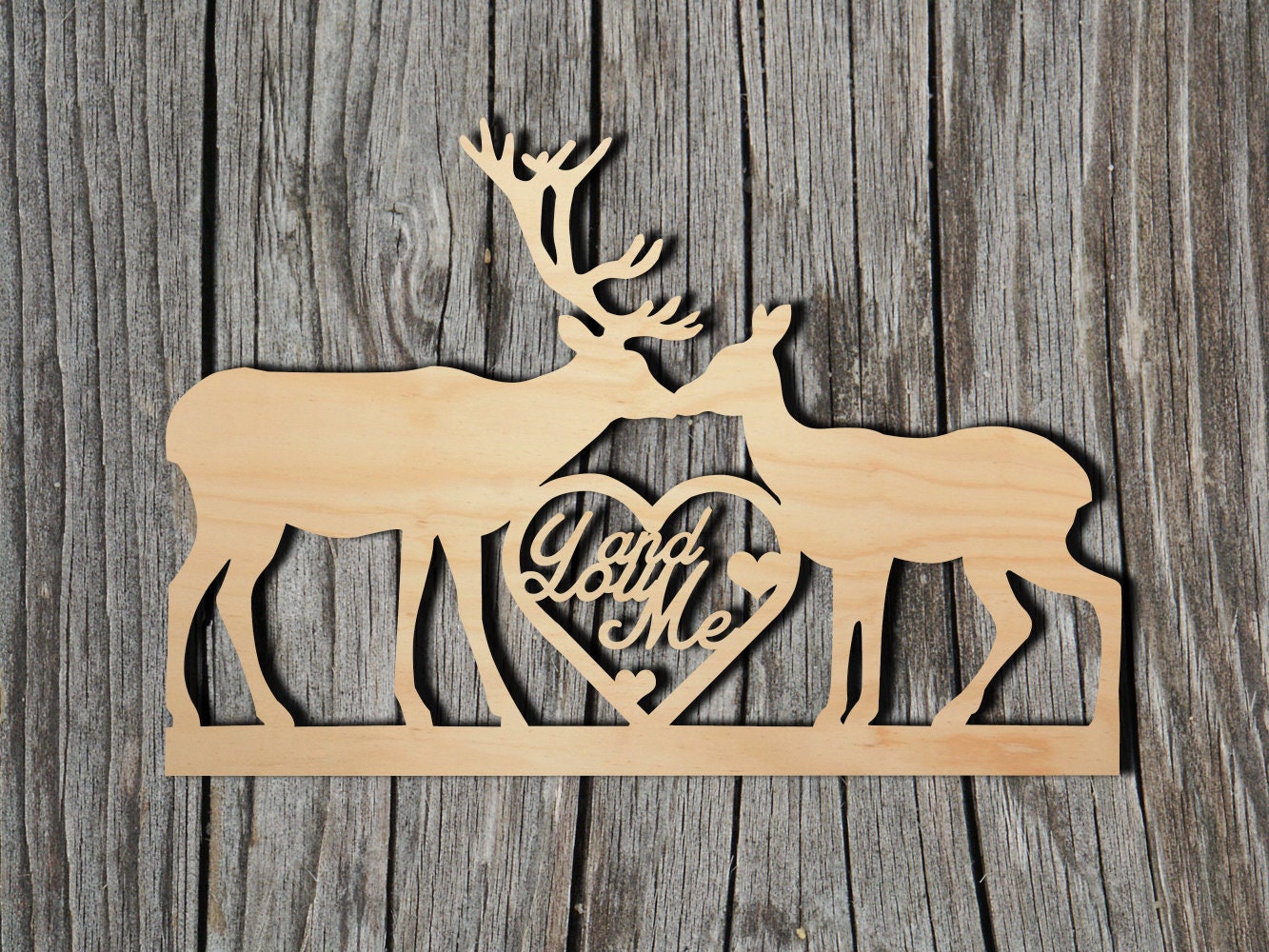 Deer Love Laser Cut Unfinished Wood Cutout Shapes Always - Etsy