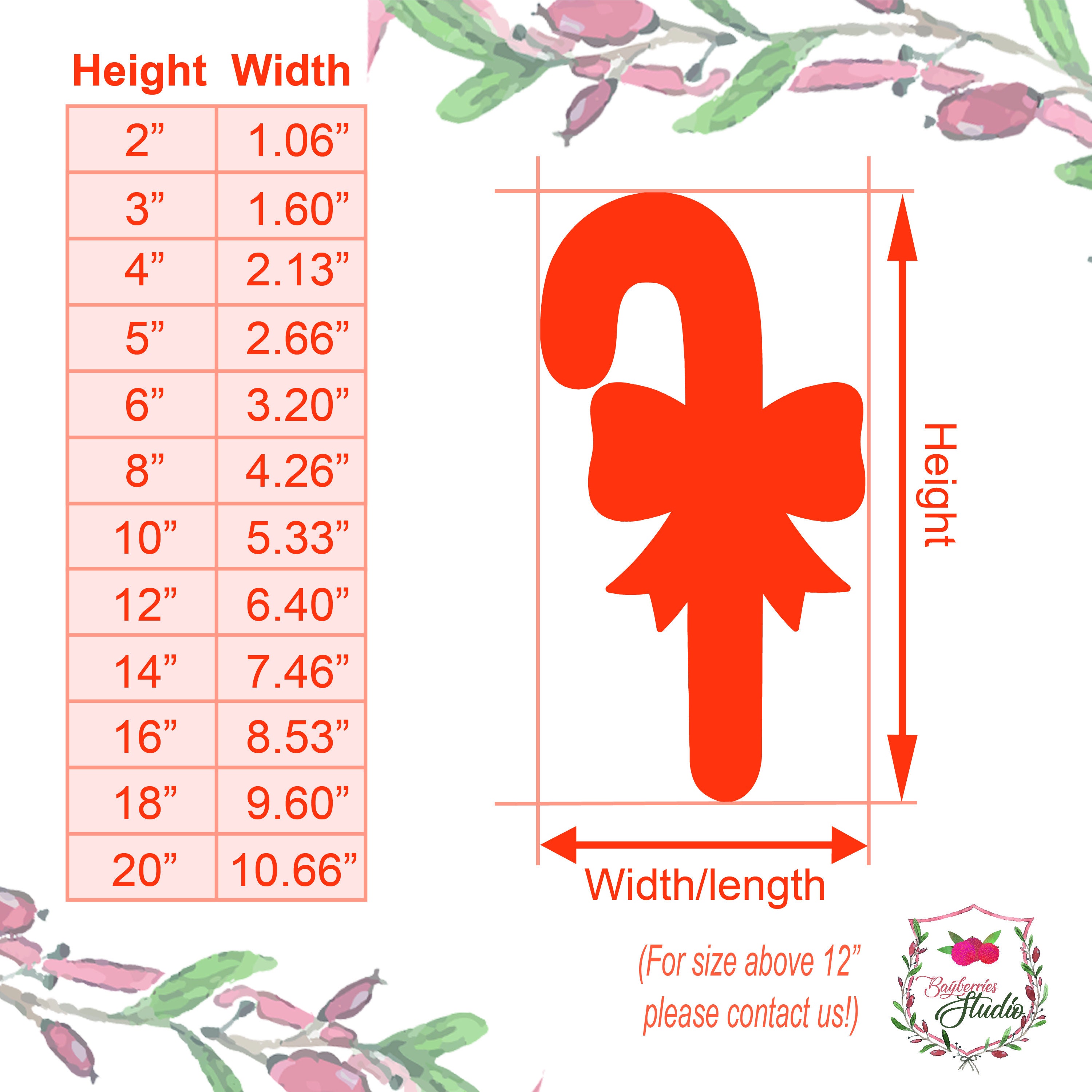 Candy Cane - Laser Cut Unfinished Wood Cutout Shapes - Always Check ...