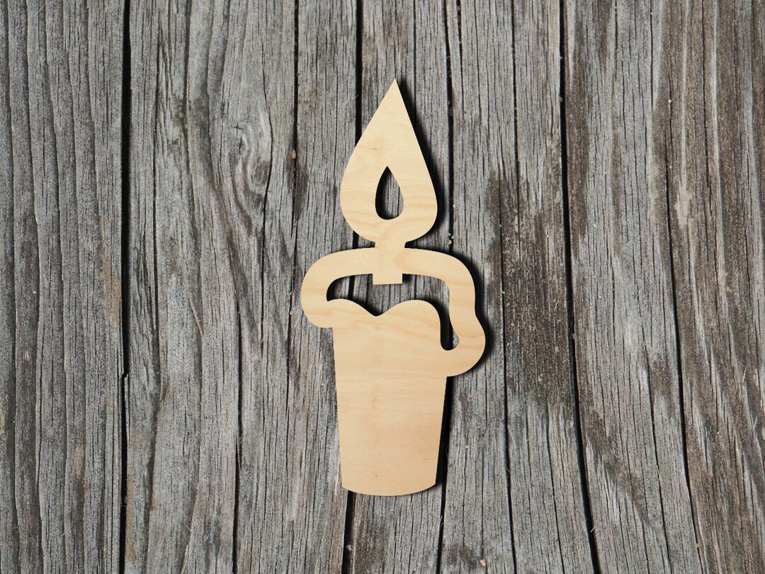 Candle Shape - Laser Cut Unfinished Wood Cutout Shapes - Always Check ...