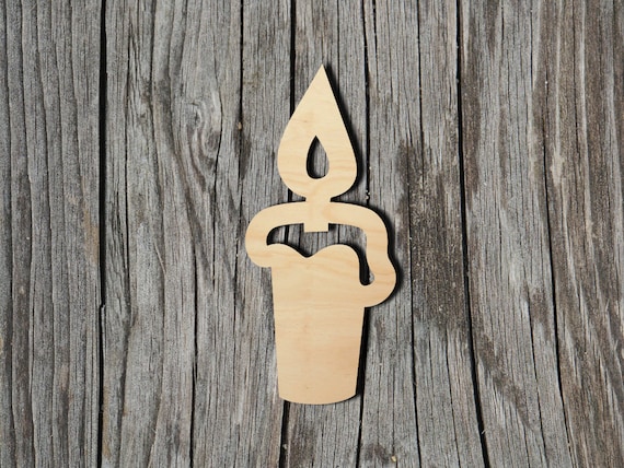 Candle Shape Laser Cut Unfinished Wood Cutout Shapes - Etsy