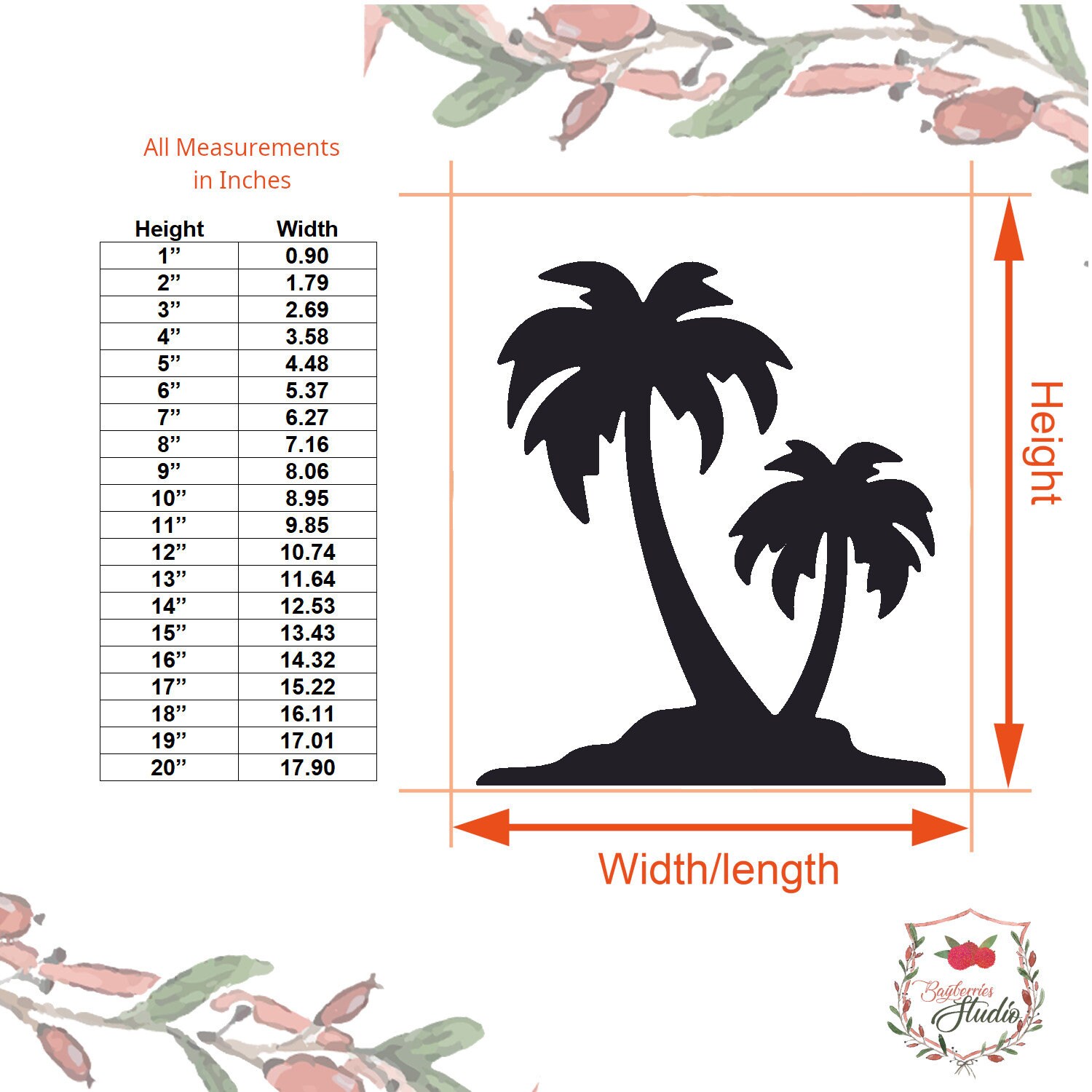 Palm Tree Shape - Laser Cut Unfinished Wood Cutout Shapes - Always ...