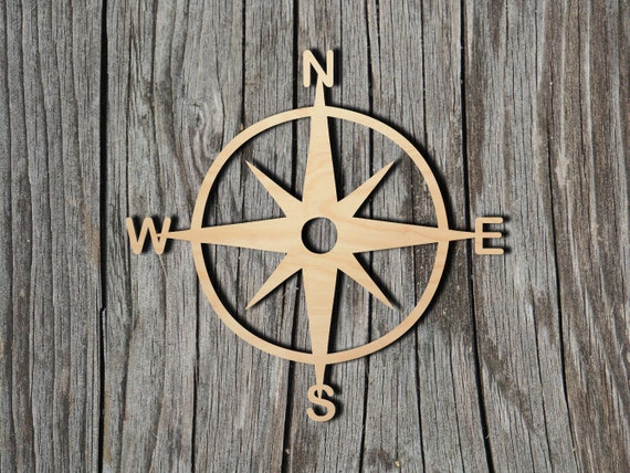 Compass Laser Cut Unfinished Wood Cutout Shapes Always | Etsy