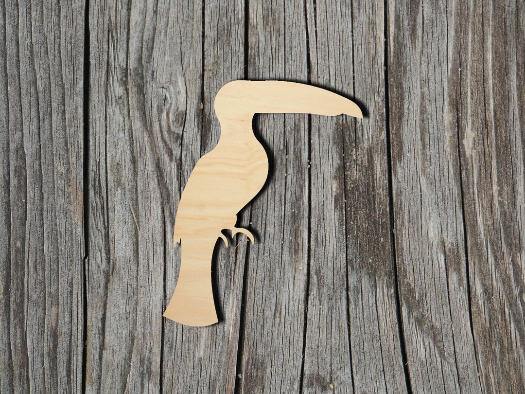 Toucan Shape - Wildlife - Multiple Sizes - Laser Cut Unfinished Wood ...