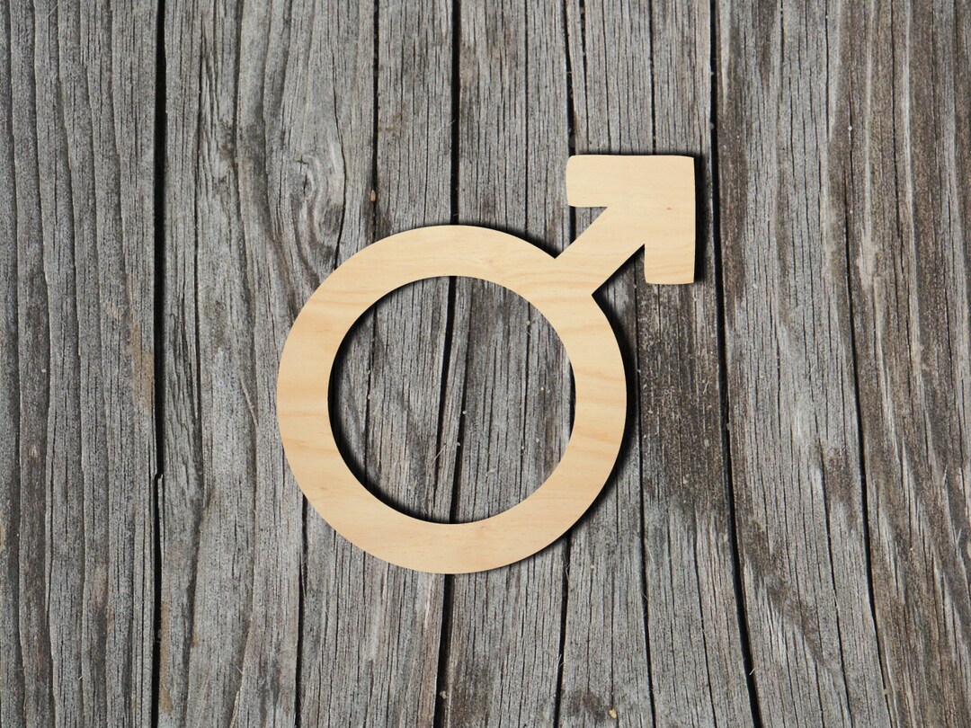 Male Symbol - Laser Cut Unfinished Wood Cutout Shapes - Always Check ...