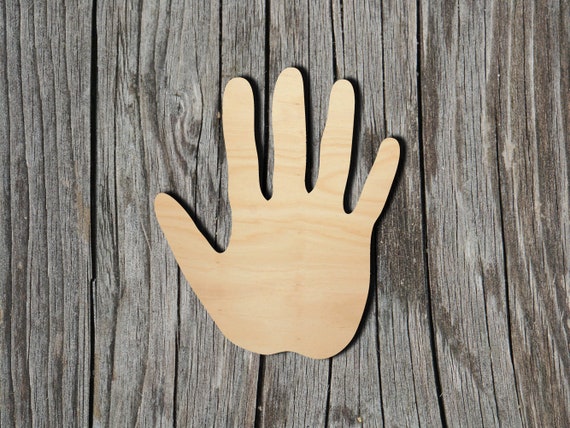 Hand Shape Laser Cut Unfinished Wood Cutout Shapes Always | Etsy