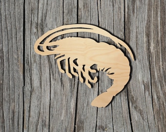 Shrimp Shape, MULTIPLE SIZES, Laser Cut Langoustine, Cutout Shapes ...
