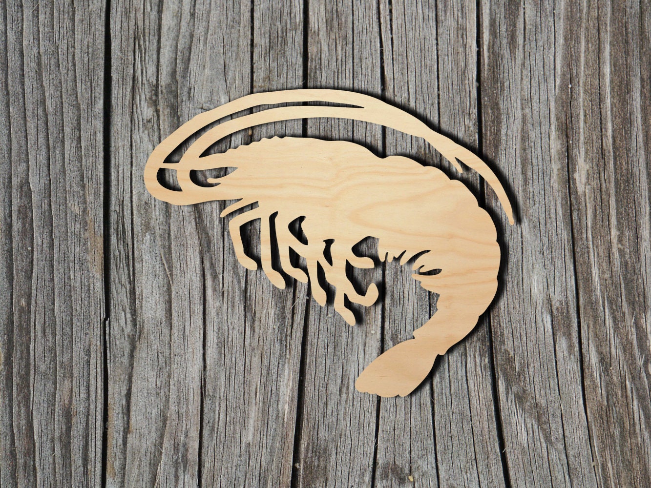 Shrimp Laser Cut Unfinished Wood Cutout Shapes Always - Etsy