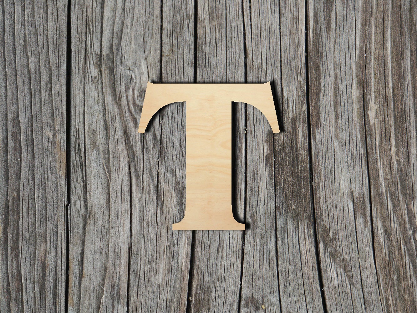 T - Upper Case - Letter - Type 2 - Laser Cut Unfinished Wood Cutout ...