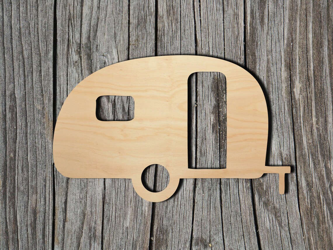 Camper Trailer Laser Cut Unfinished Wood Cutout Shapes | Etsy