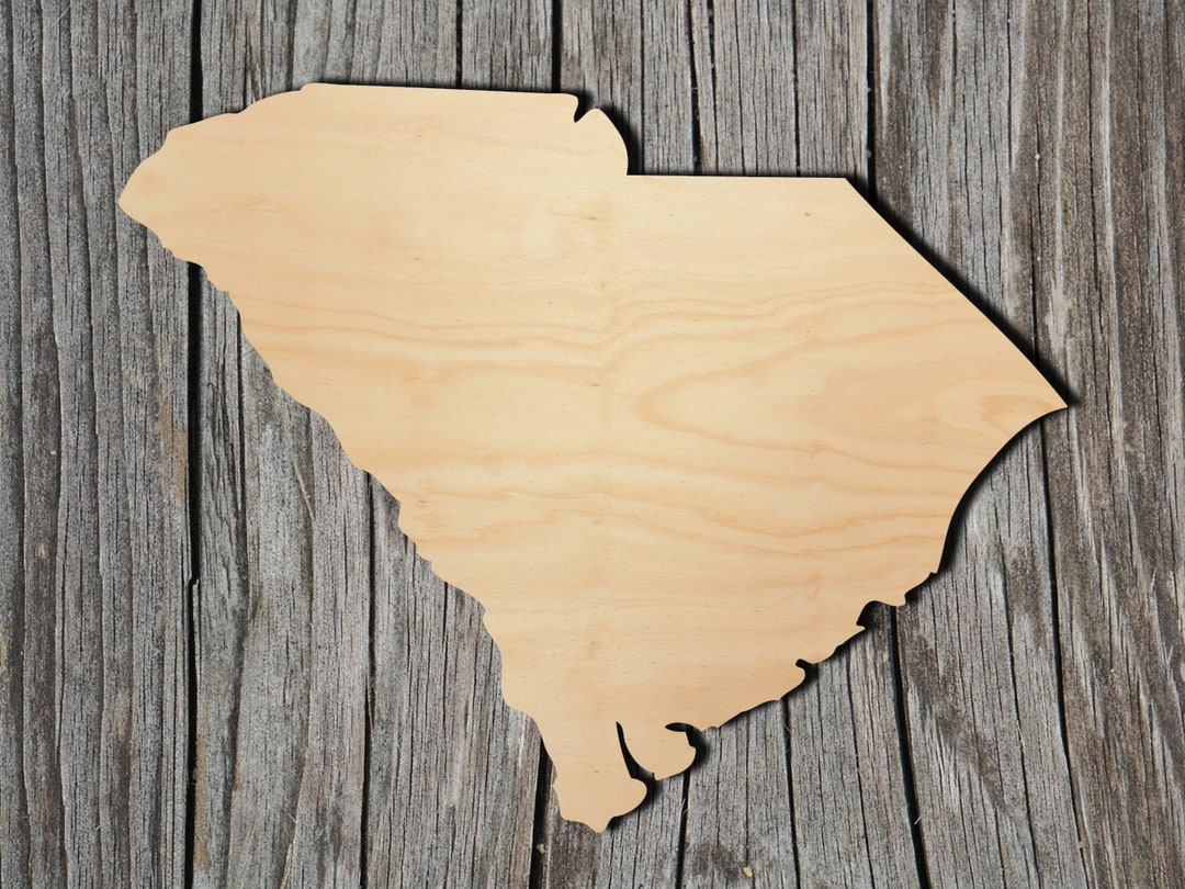 South Carolina State - Laser Cut Unfinished Wood Cutout Shapes - Always ...