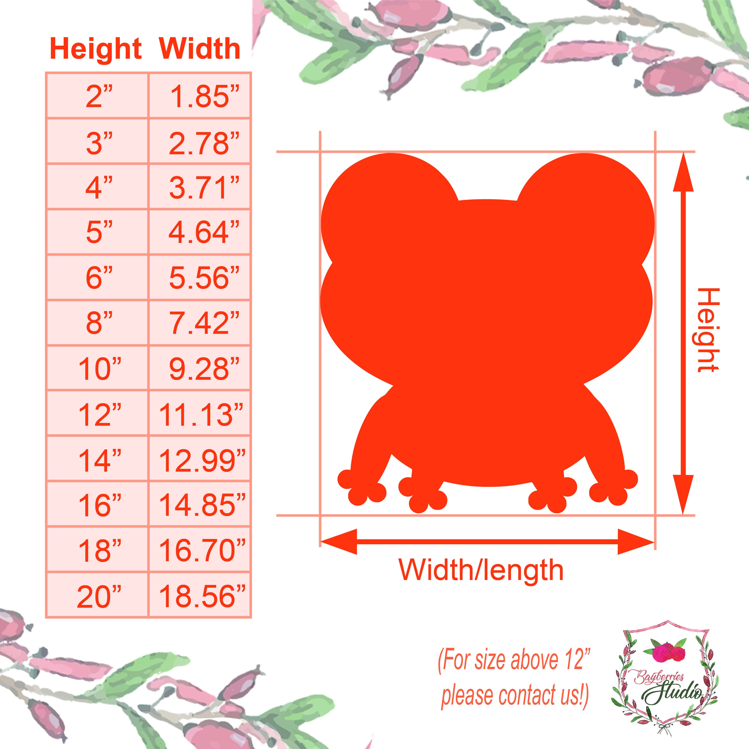 Frog - Laser Cut Unfinished Wood Cutout Shapes - Always Check Sizes and ...