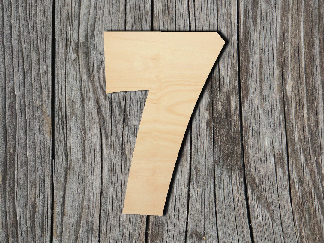 Seven - Numbers - Type 1 - Laser Cut Unfinished Wood Cutout Shapes ...