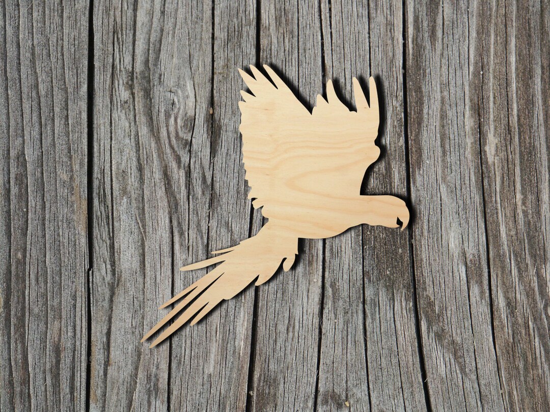 Parrot Shape - Laser Cut Unfinished Wood Cutout Shapes - Always Check ...