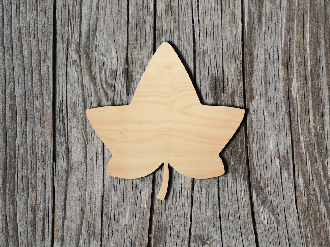 Ivy Leaf Shape - Laser Cut Unfinished Wood Cutout Shapes - Always Check ...
