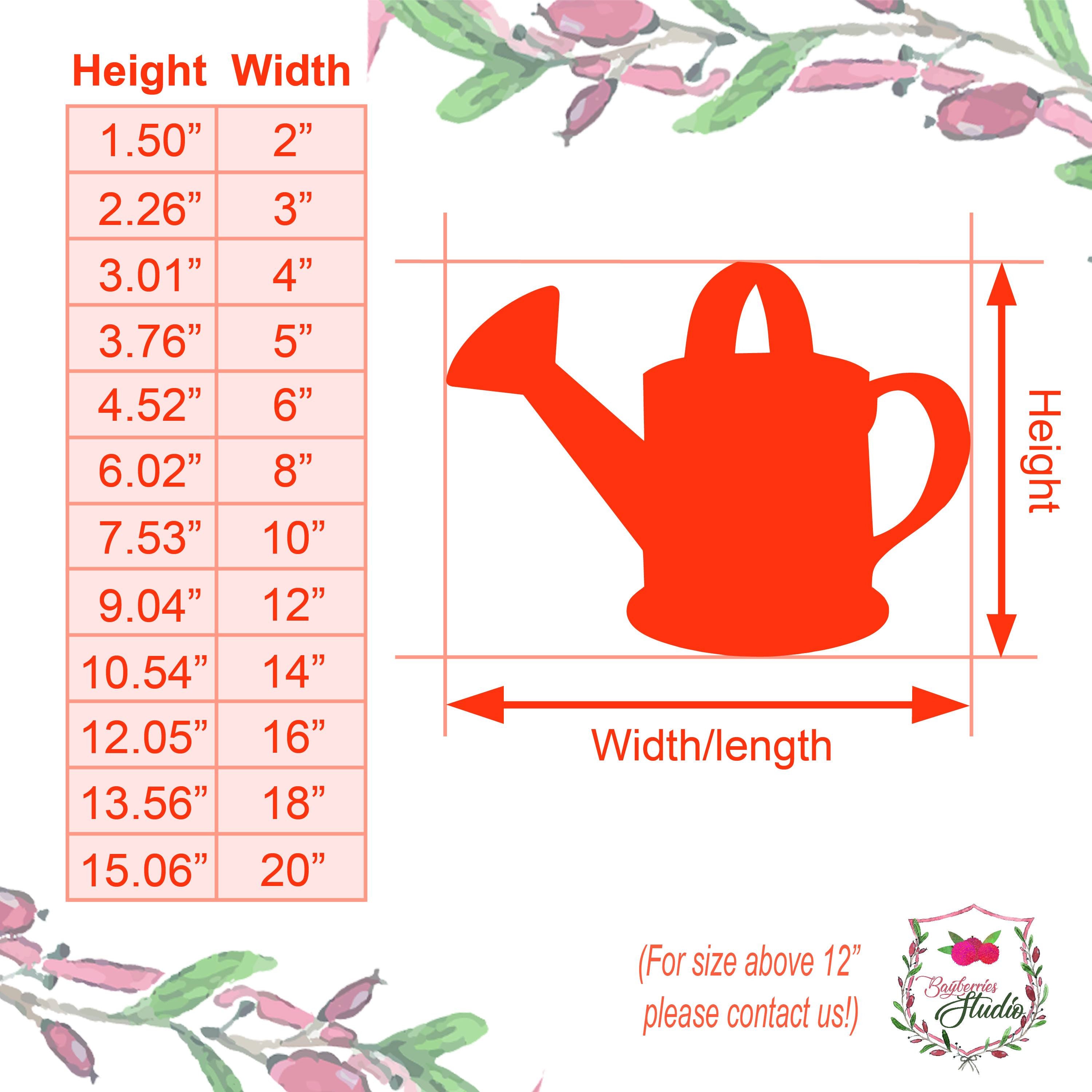 Watering Can Multiple Sizes Laser Cut Unfinished Wood - Etsy