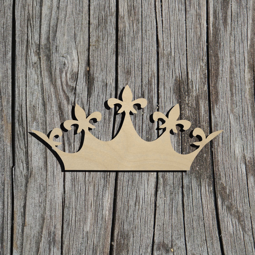 Crown - Princess Crown - Laser Cut Unfinished Wood Cutout Shapes ...