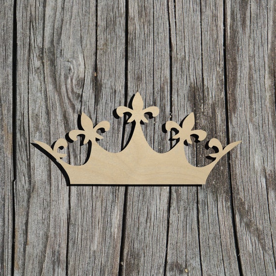 Crown Princess Crown Laser Cut Unfinished Wood Cutout | Etsy