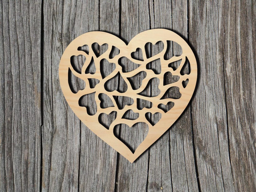 Heart Shape - Multiple Sizes - Laser Cut Unfinished Wood Cutout Shapes ...
