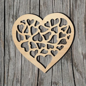 Heart Shape - Multiple Sizes - Laser Cut Unfinished Wood Cutout Shapes ...
