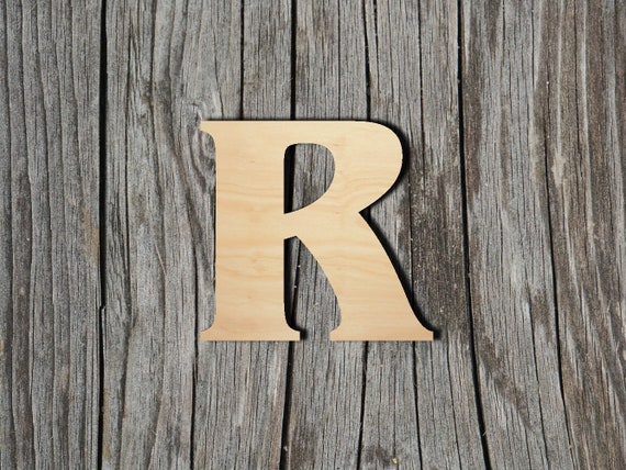 R Upper Case Letter Type 2 Laser Cut Unfinished Wood | Etsy