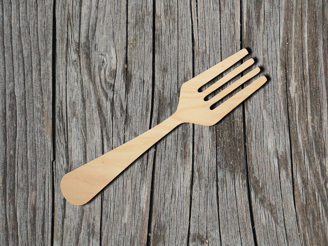 Fork Shape - Laser Cut Unfinished Wood Cutout Shapes - Always Check ...