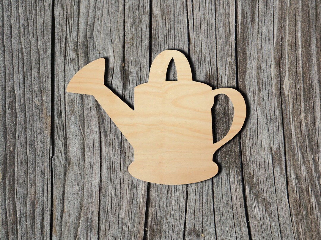 Watering Can - Multiple Sizes - Laser Cut Unfinished Wood Cutout Shapes ...