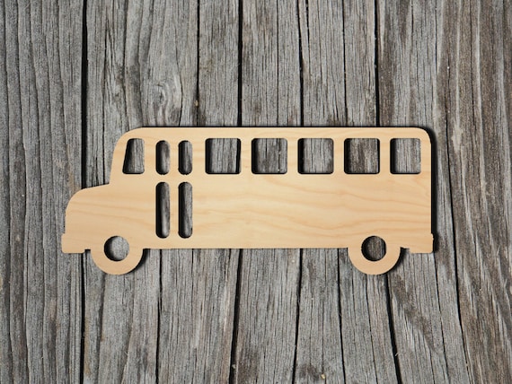 School Bus Laser Cut Unfinished Wood Cutout Shapes Always | Etsy