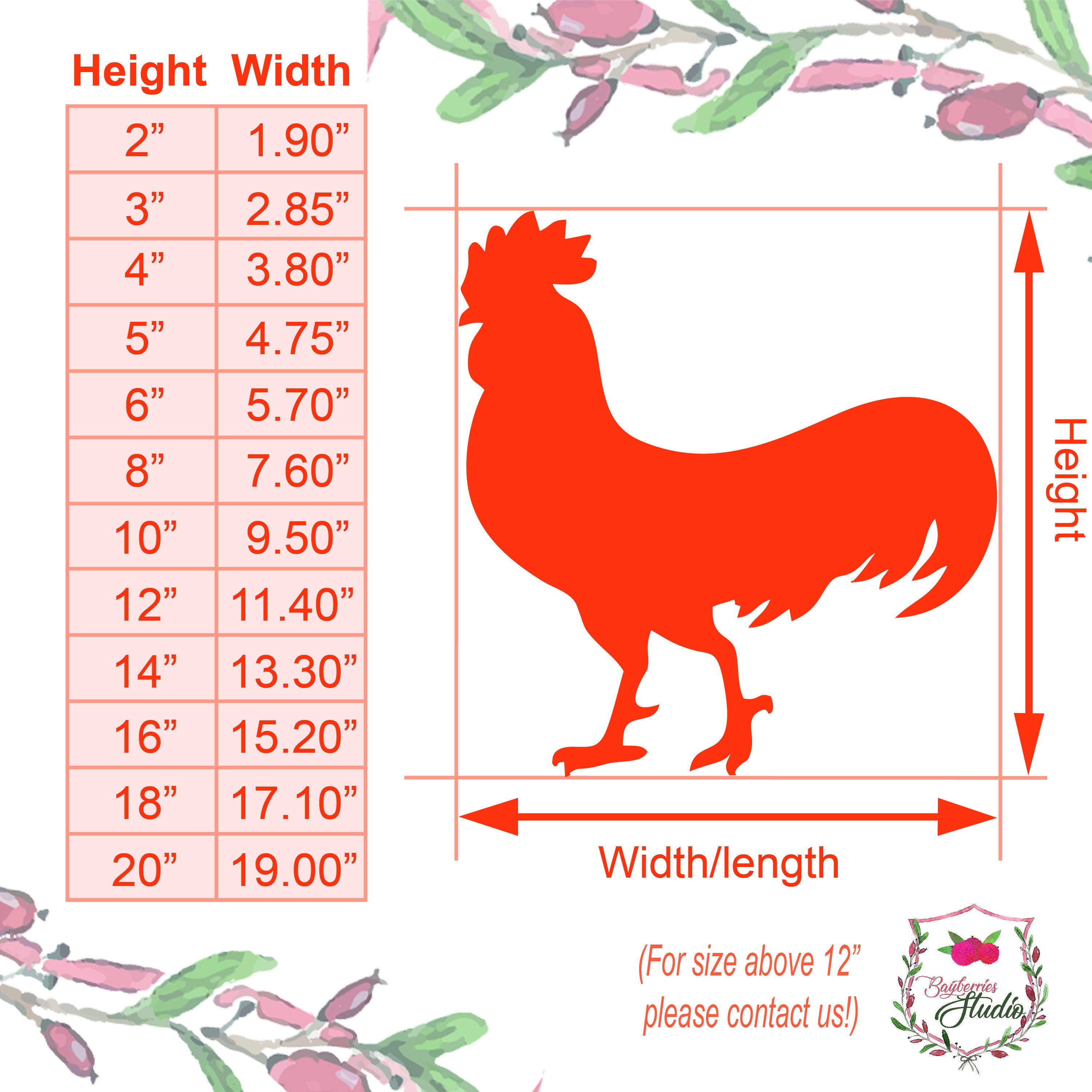 Rooster - Chicken - Laser Cut Unfinished Wood Cutout Shapes - Always ...