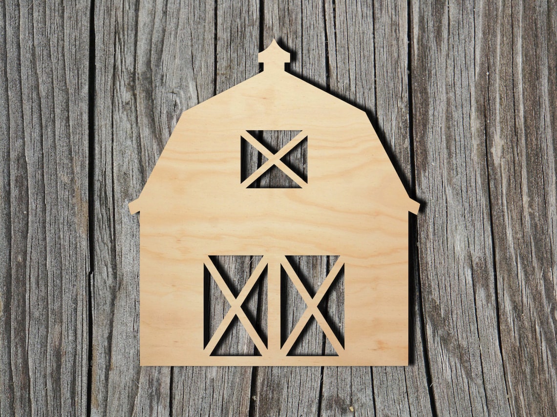 Barn Laser Cut Unfinished Wood Cutout Shapes Always Check - Etsy