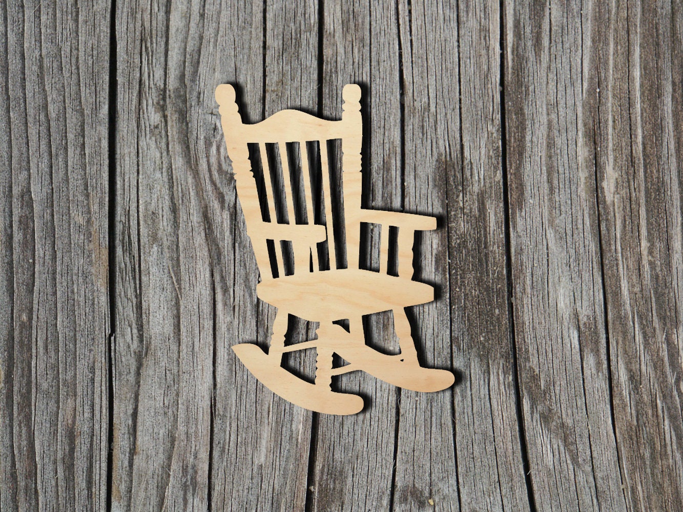 Rocking Chair Shape Laser Cut Unfinished Wood Cutout Shapes | Etsy
