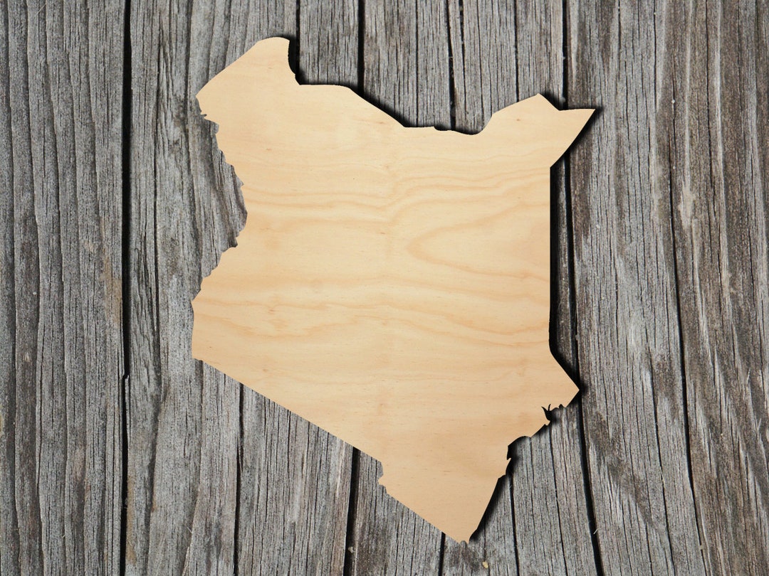 Kenya - Laser Cut Unfinished Wood Cutout Shapes - Always Check Sizes ...