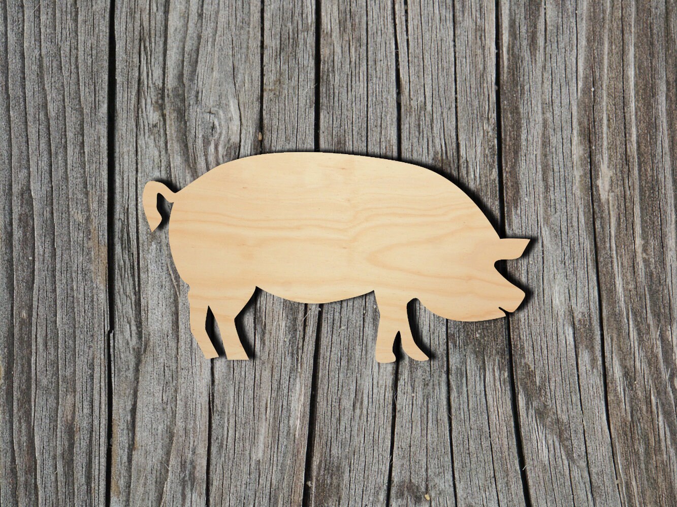 Pig Shape Laser Cut Unfinished Wood Cutout Shapes Always - Etsy