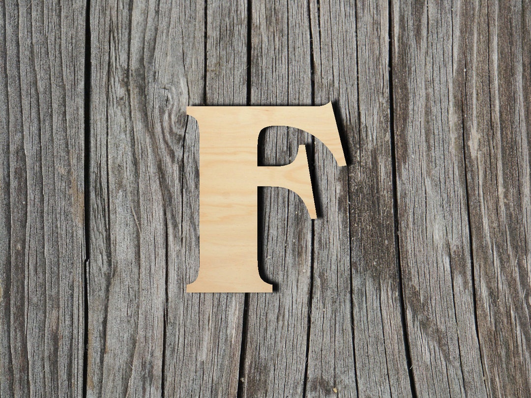 F - Upper Case - Letter - Type 2 - Laser Cut Unfinished Wood Cutout ...