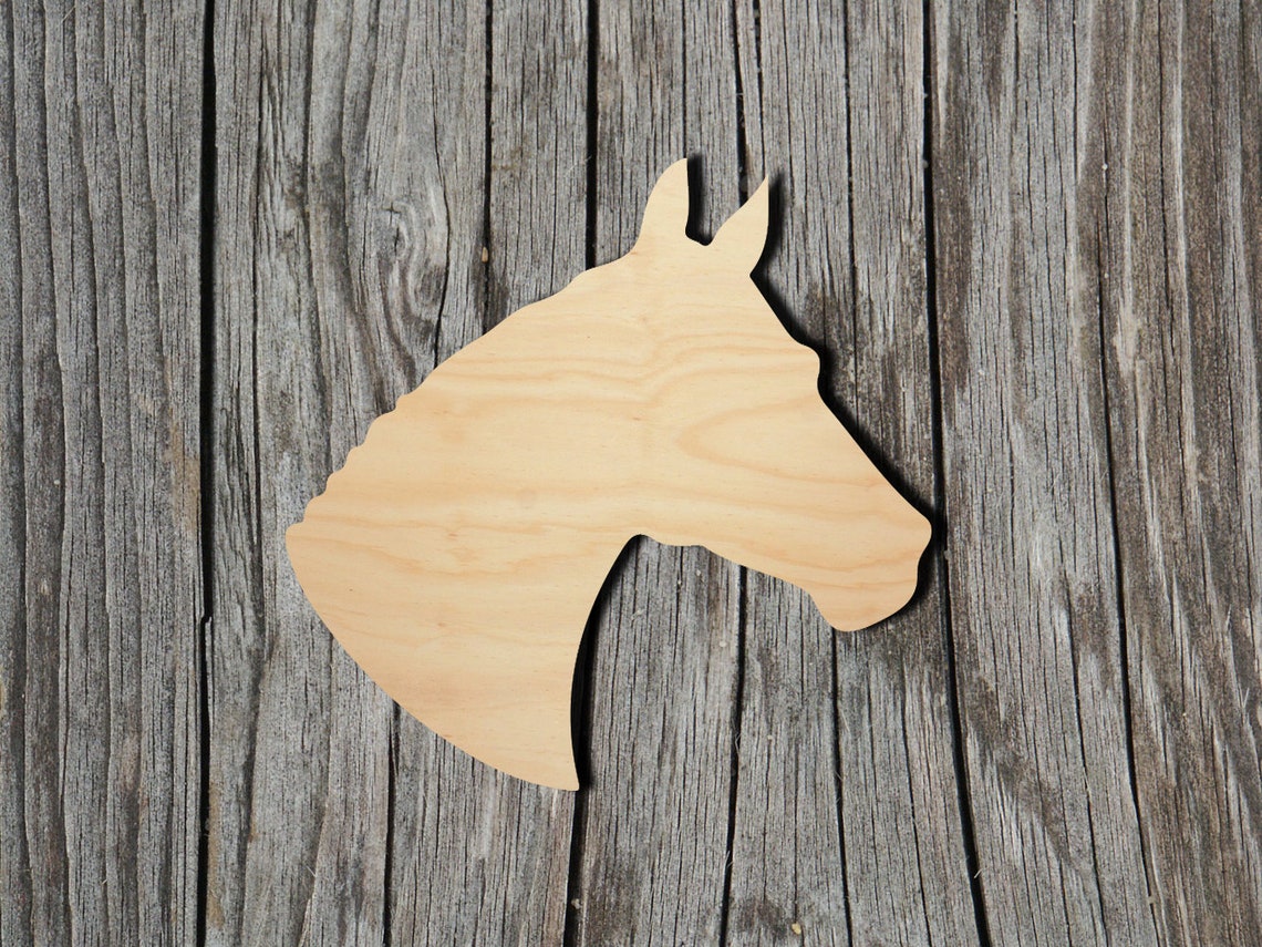 Horse Head Shape Laser Cut Unfinished Wood Cutout Shapes - Etsy