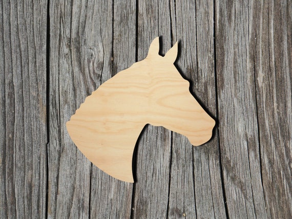 Horse Head Shape Laser Cut Unfinished Wood Cutout Shapes - Etsy