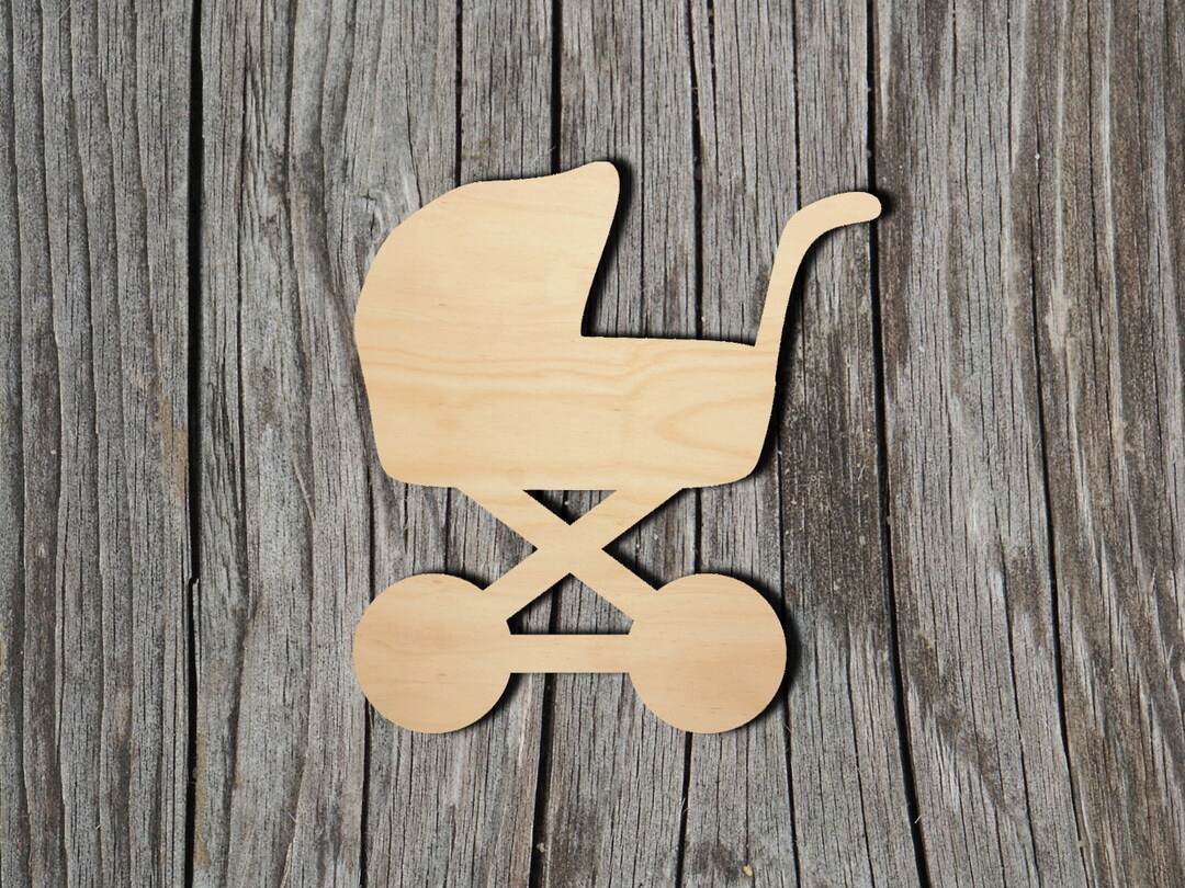 Stroller Shape - Laser Cut Unfinished Wood Cutout Shapes - Always Check ...