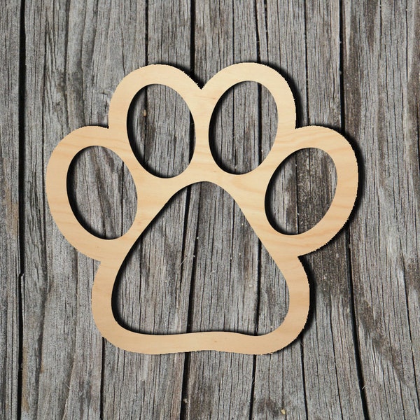 Wooden Paw Print Shapes - Etsy