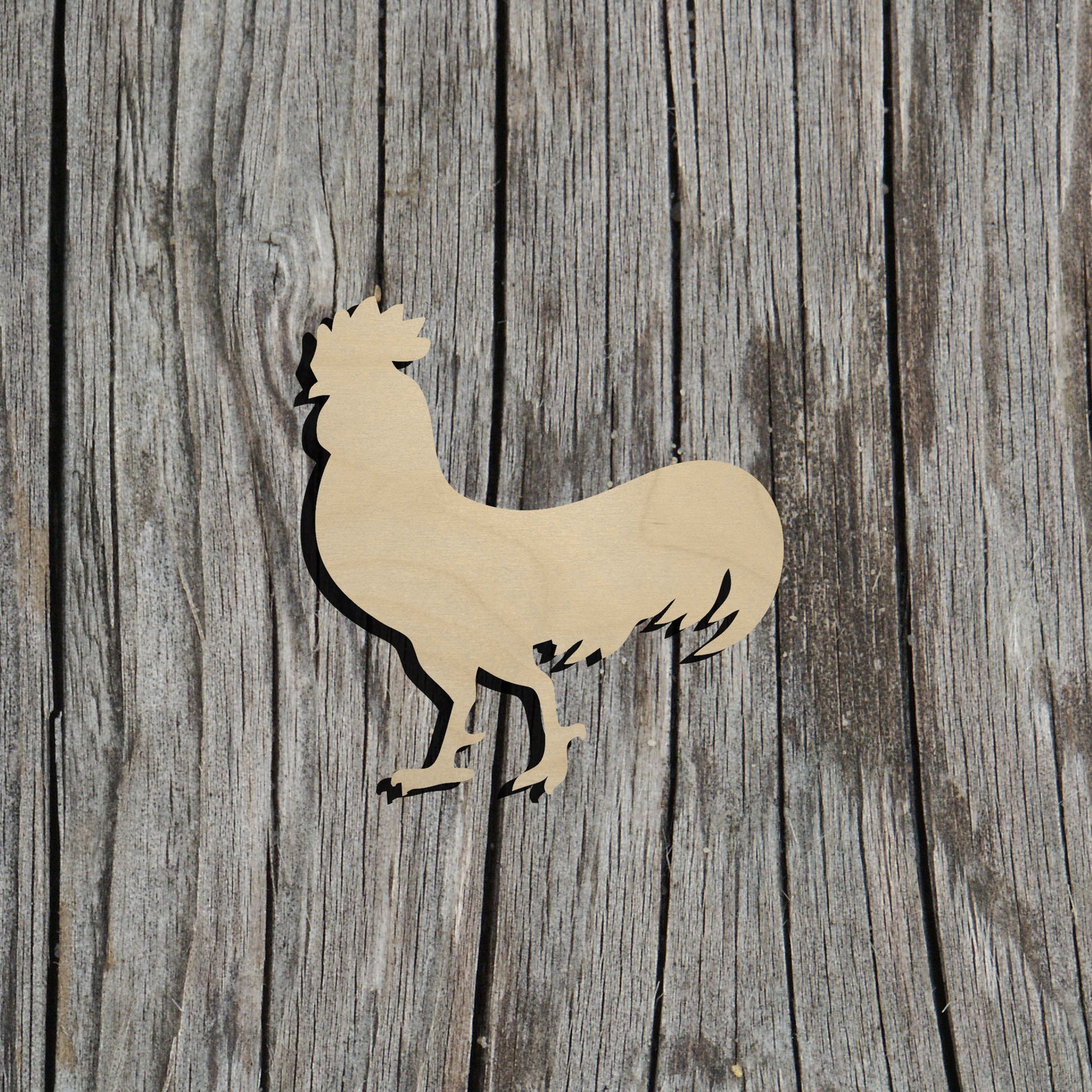 Rooster - Chicken - Laser Cut Unfinished Wood Cutout Shapes - Always ...