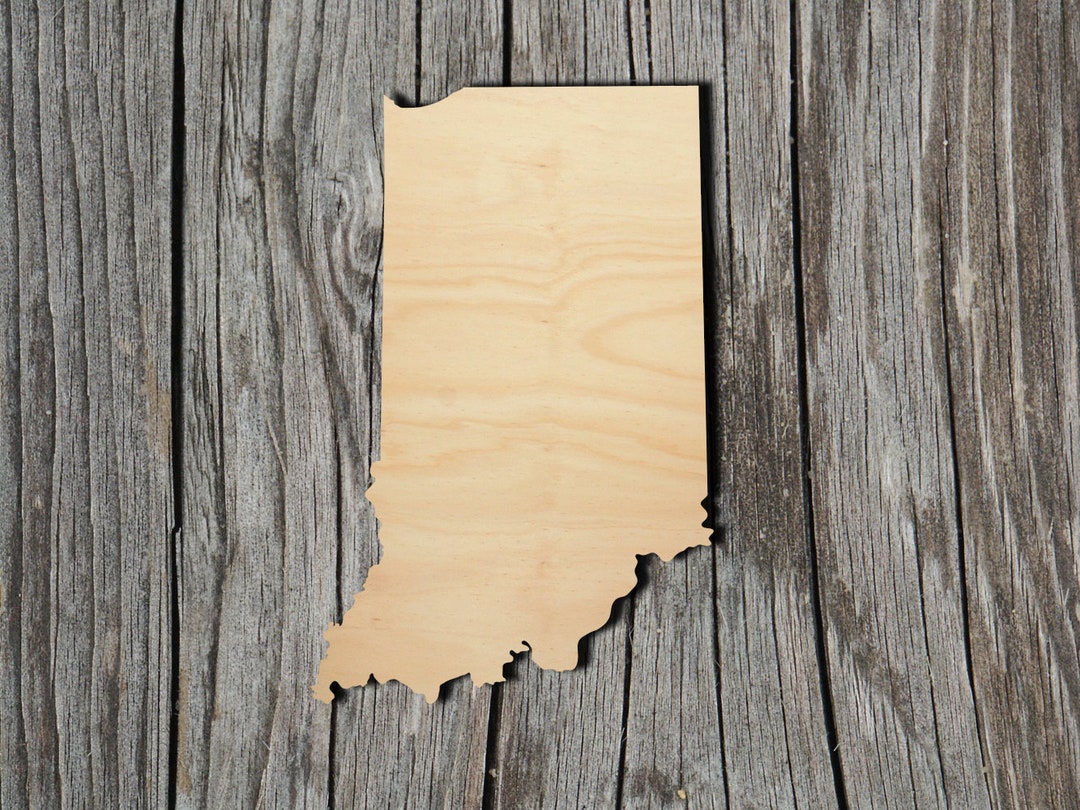 Indiana State - Laser Cut Unfinished Wood Cutout Shapes - Always Check ...