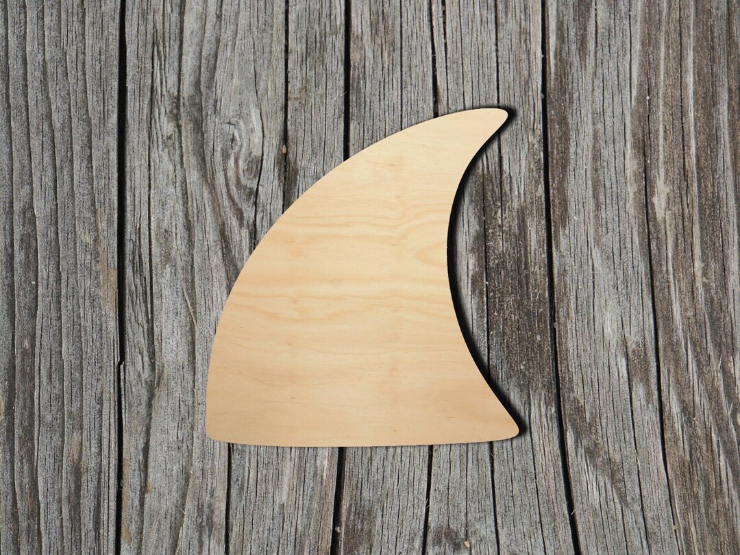 Shark Fin Shape - Laser Cut Unfinished Wood Cutout Shapes - Always ...