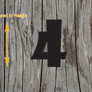 Four - Numbers - Type 1 - Laser Cut Unfinished Wood Cutout Shapes ...