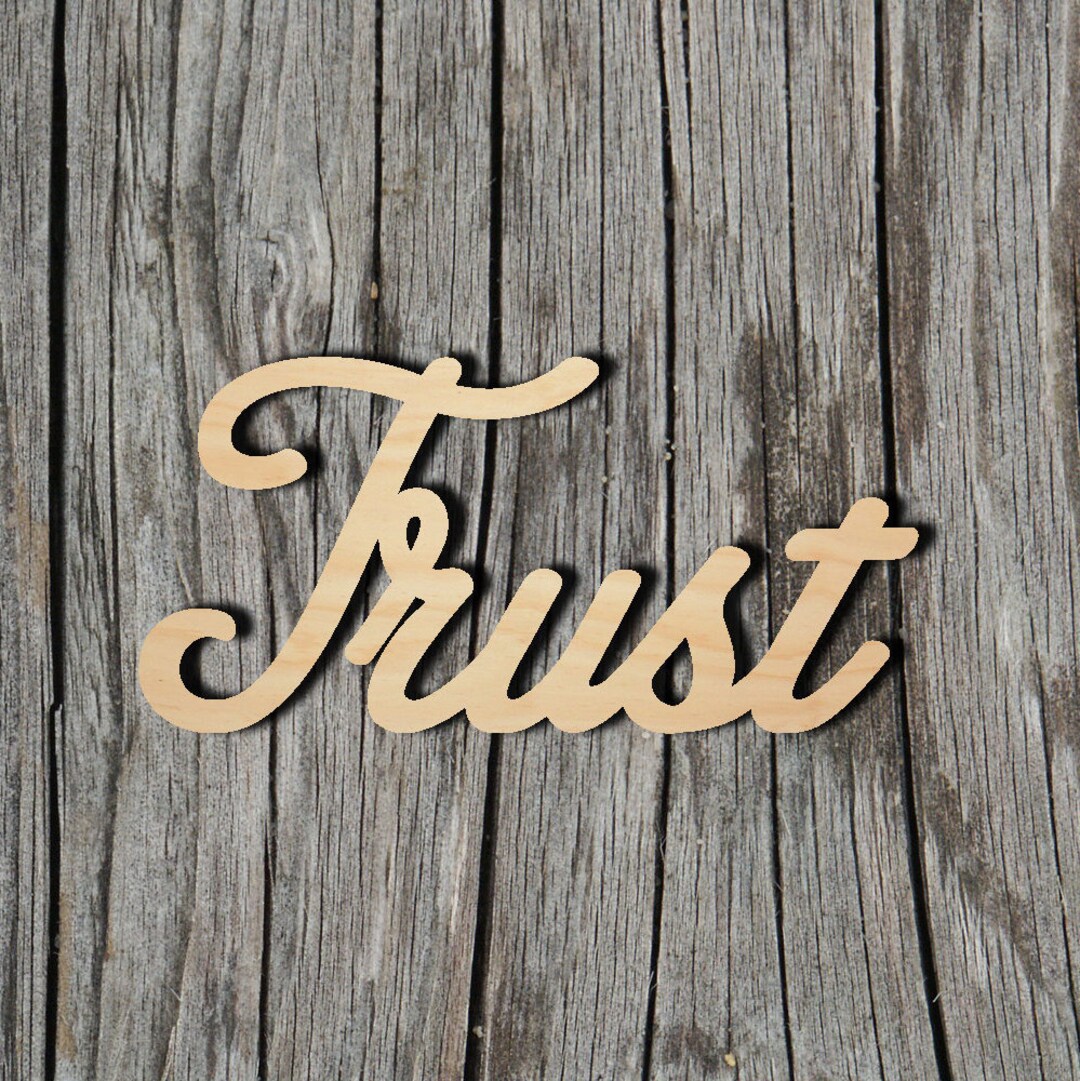 Trust Wood Sign - Laser Cut Unfinished Wood Cutout Shapes - Always ...